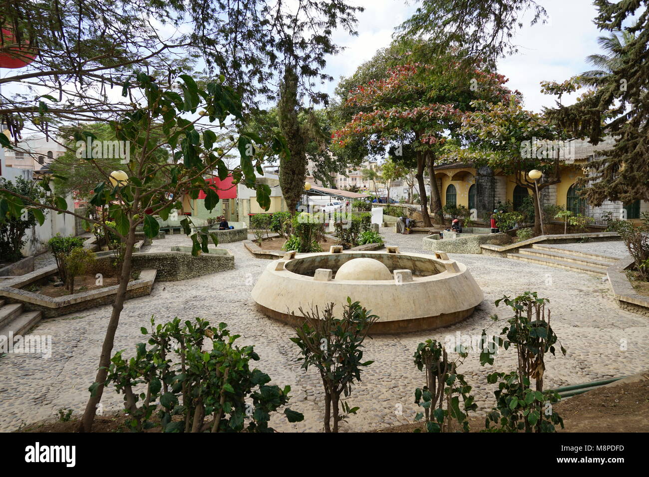 Square in Assomada, Santiago Island, Cape Verde Stock Photo - Alamy