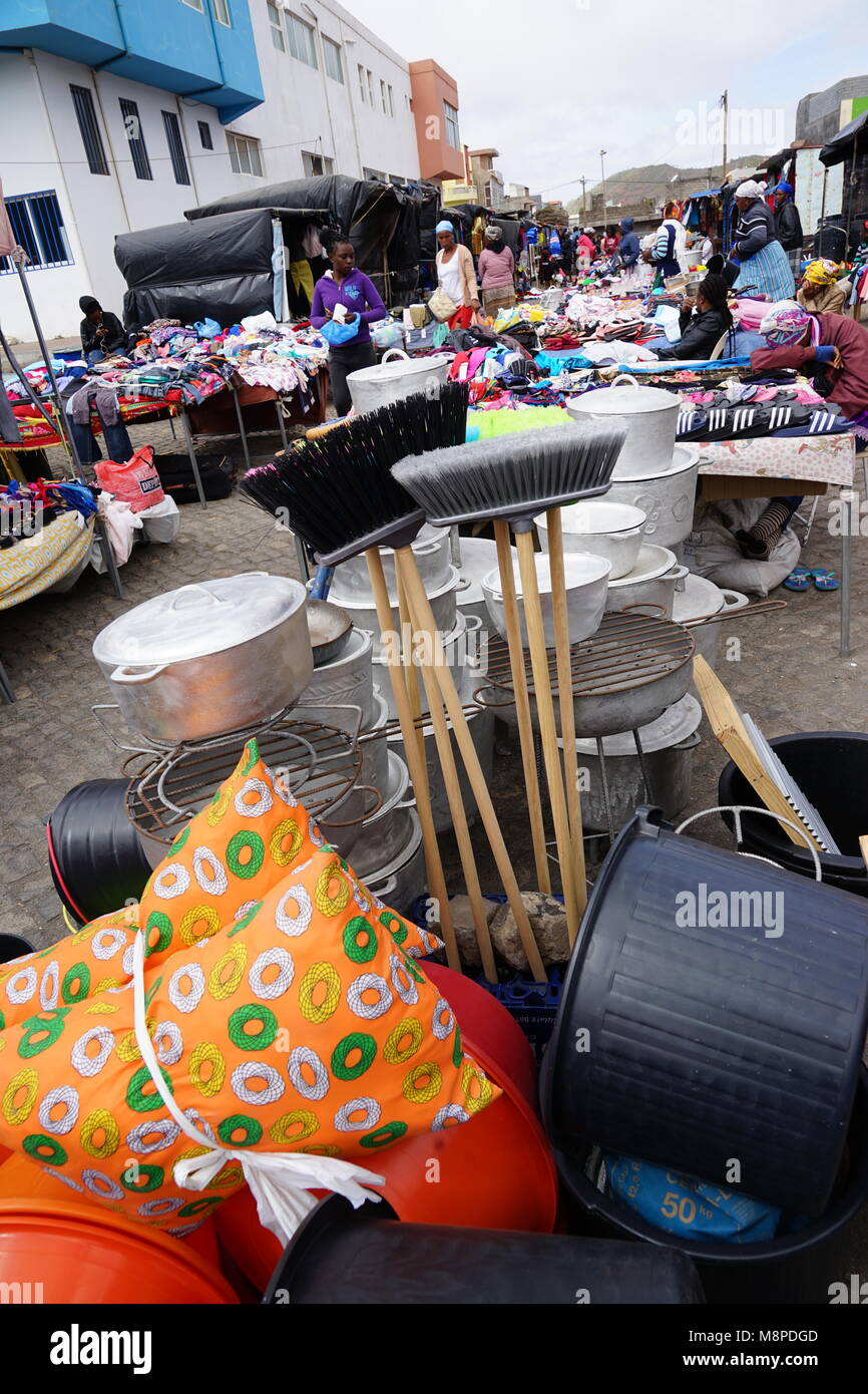 The market of Assomada, Santiago Island, Cape Verde Stock Photo - Alamy
