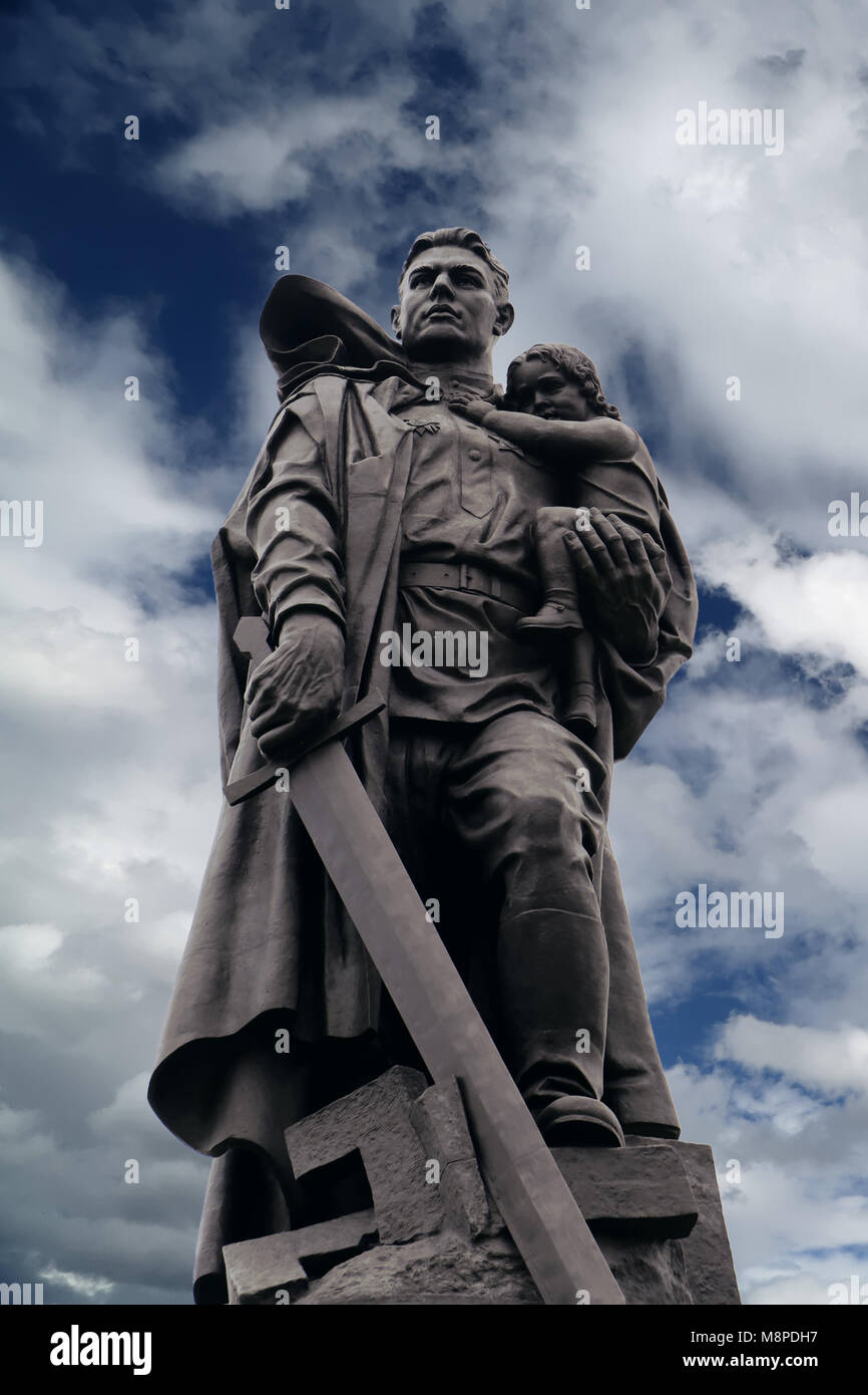 Statue of Soldier-Liberator in Soviet War Memorial, Berlin, Germany ...