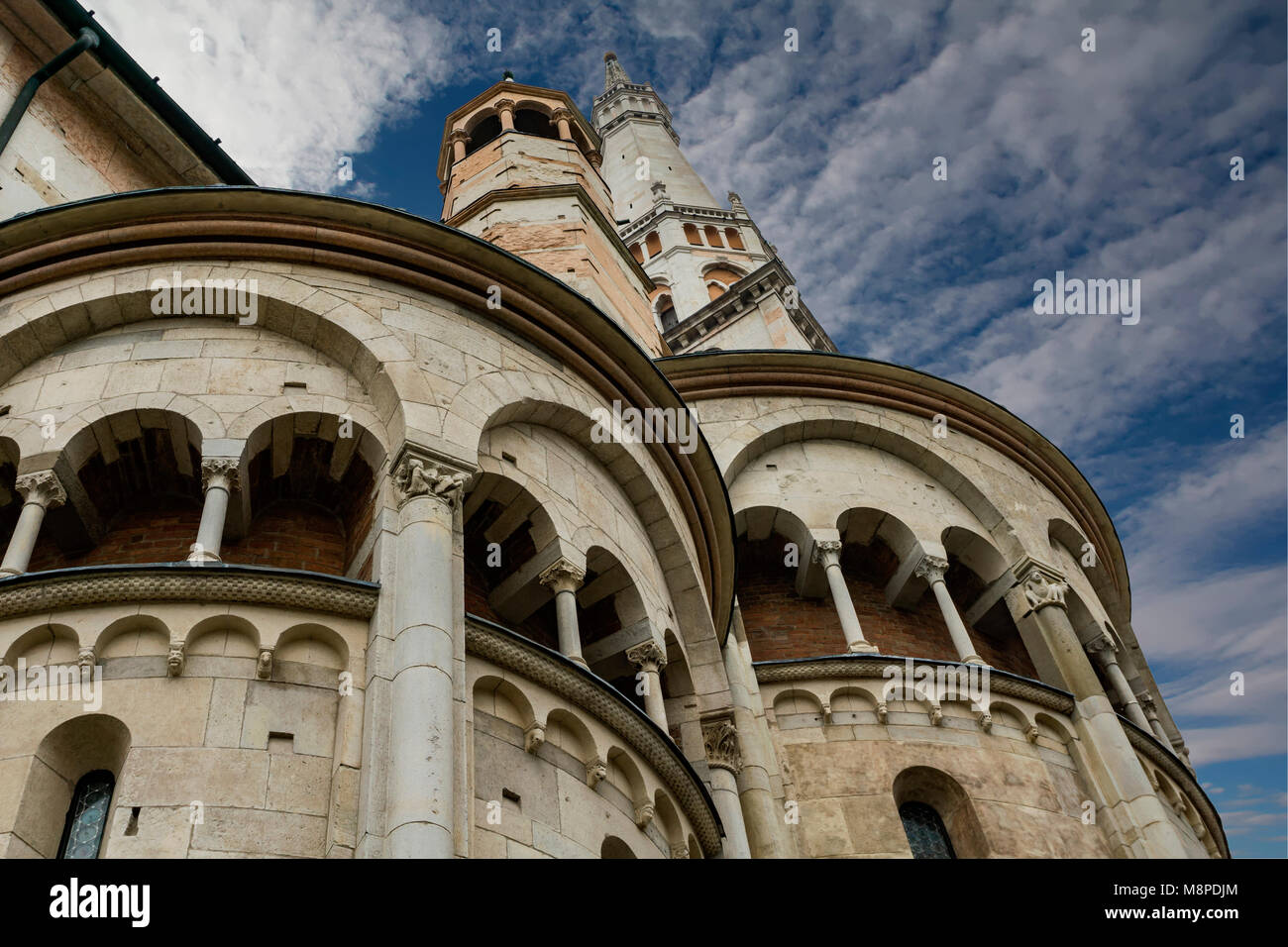 Perspective view at Modena cathedral in Italy Stock Photo - Alamy