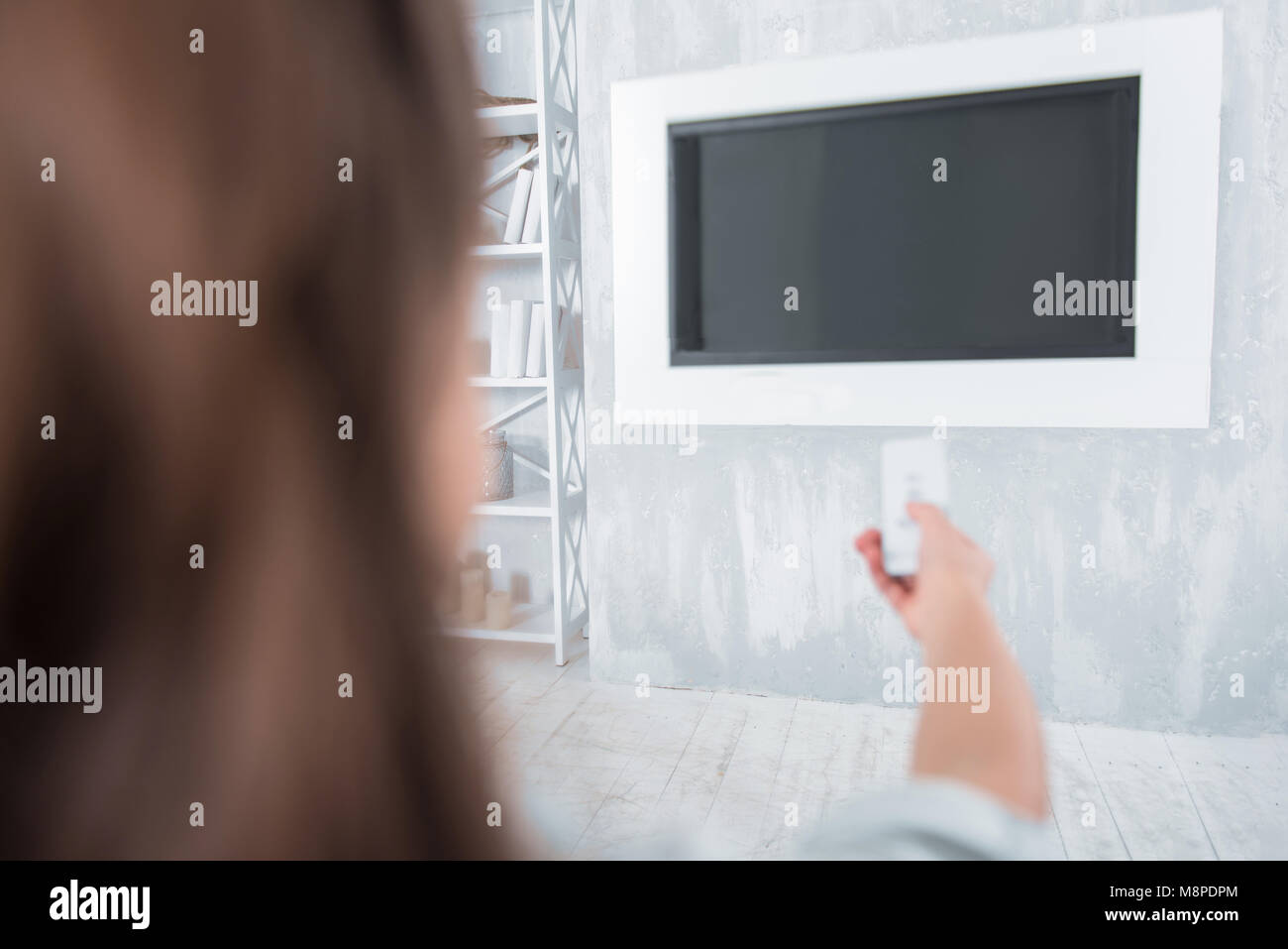 Close up of a modern TV set Stock Photo - Alamy