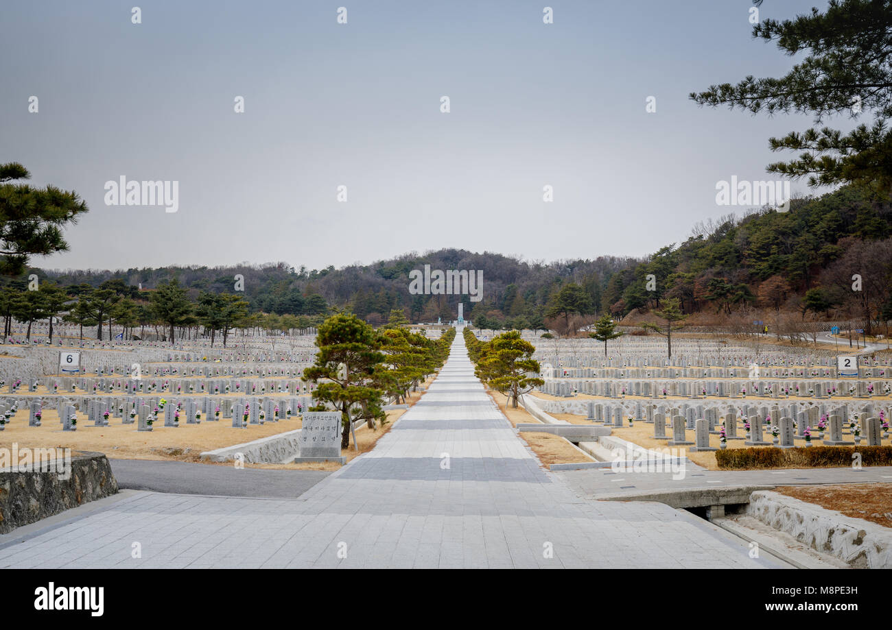 Seoul, South Korea - March 19, 2018 : The Seoul National Cemetery is ...