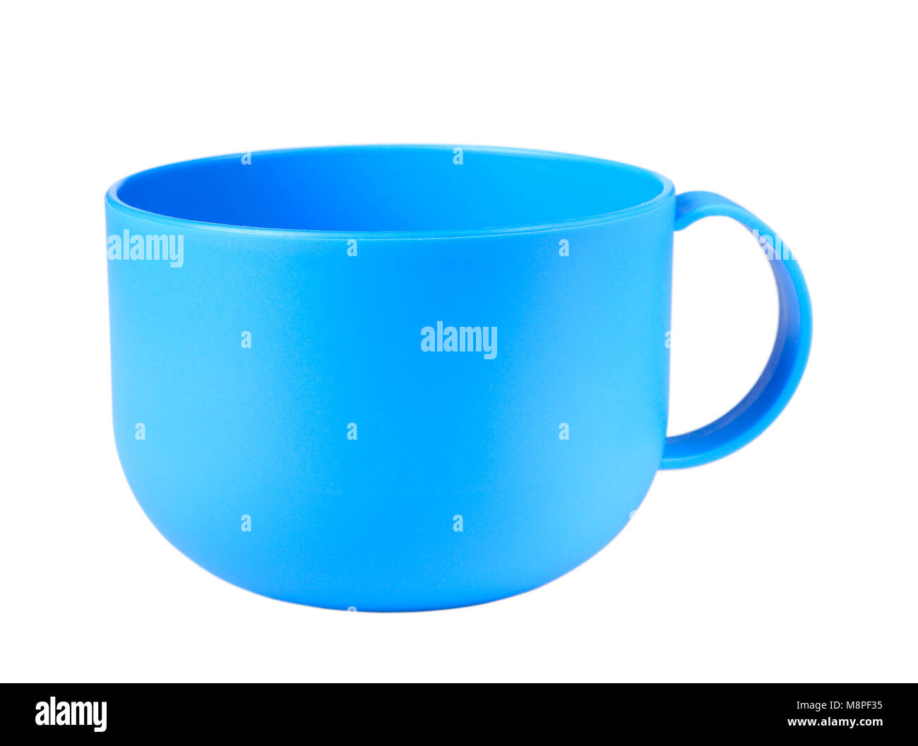 Empty blue mug isolated on the white Stock Photo - Alamy