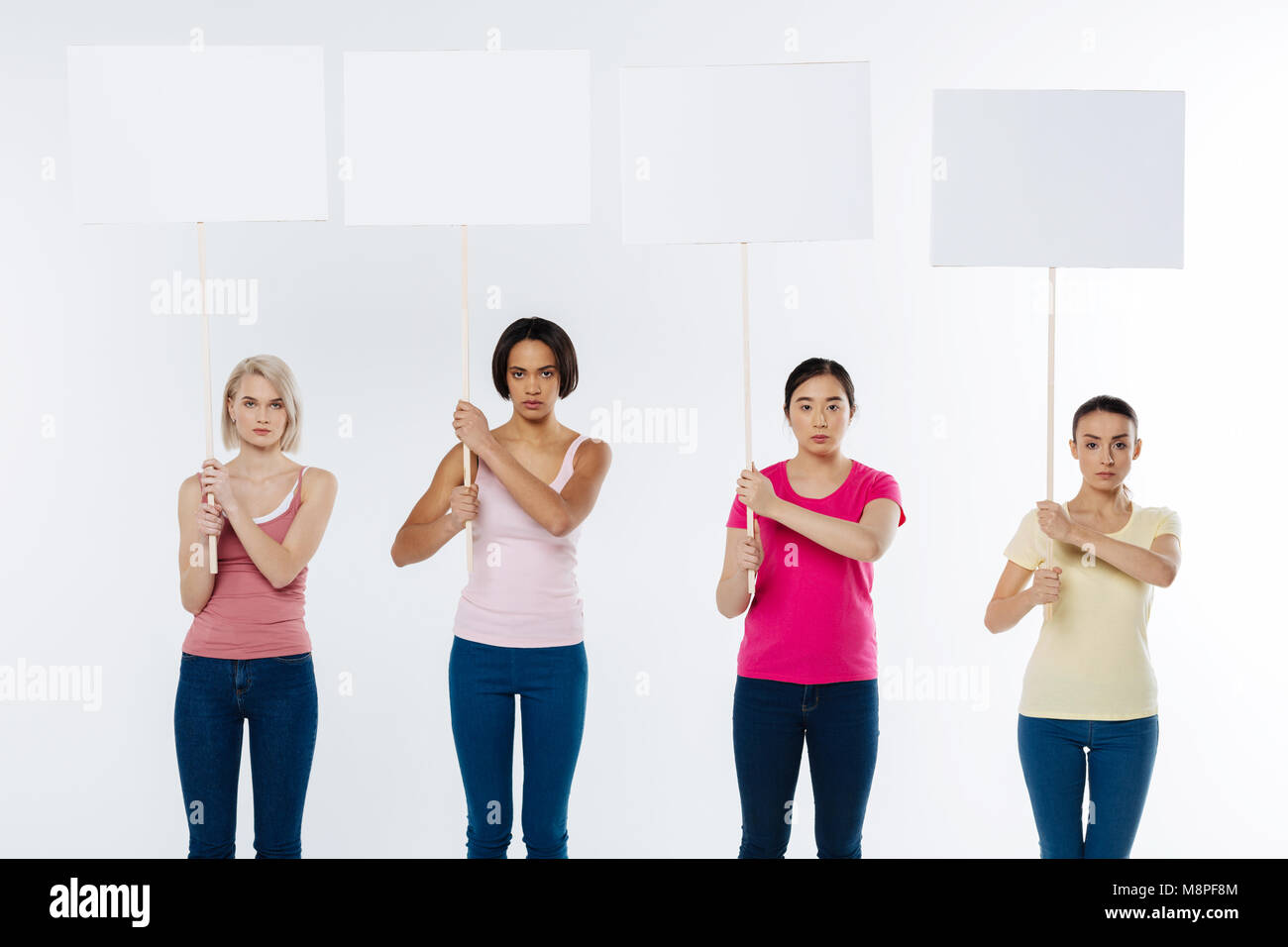 Smart attractive women being serious Stock Photo - Alamy