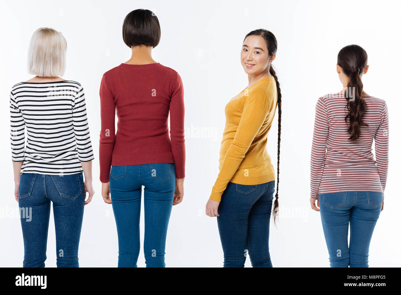 Positive joyful woman feeling happy Stock Photo - Alamy Positive joyful woman feeling happy Stock Photo - Alamy
