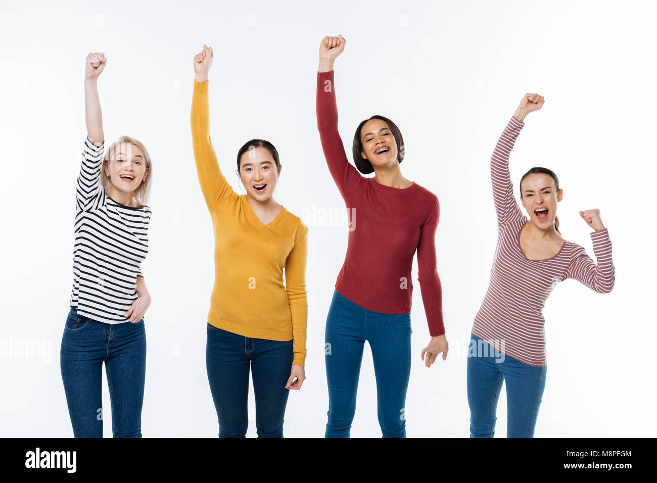 Nice young women feeling happy Stock Photo - Alamy