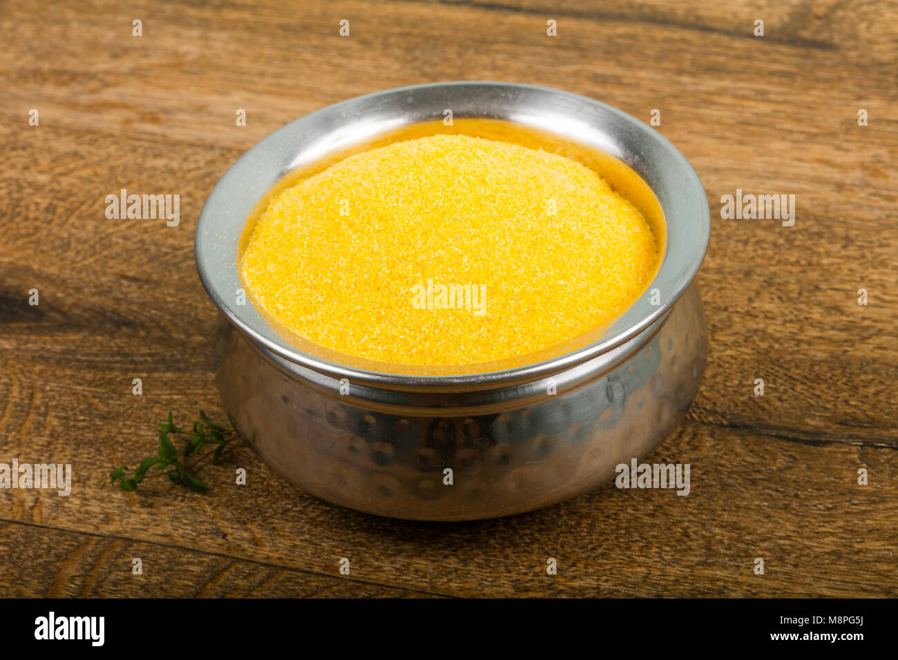 Raw polenta ready for cooking Stock Photo - Alamy