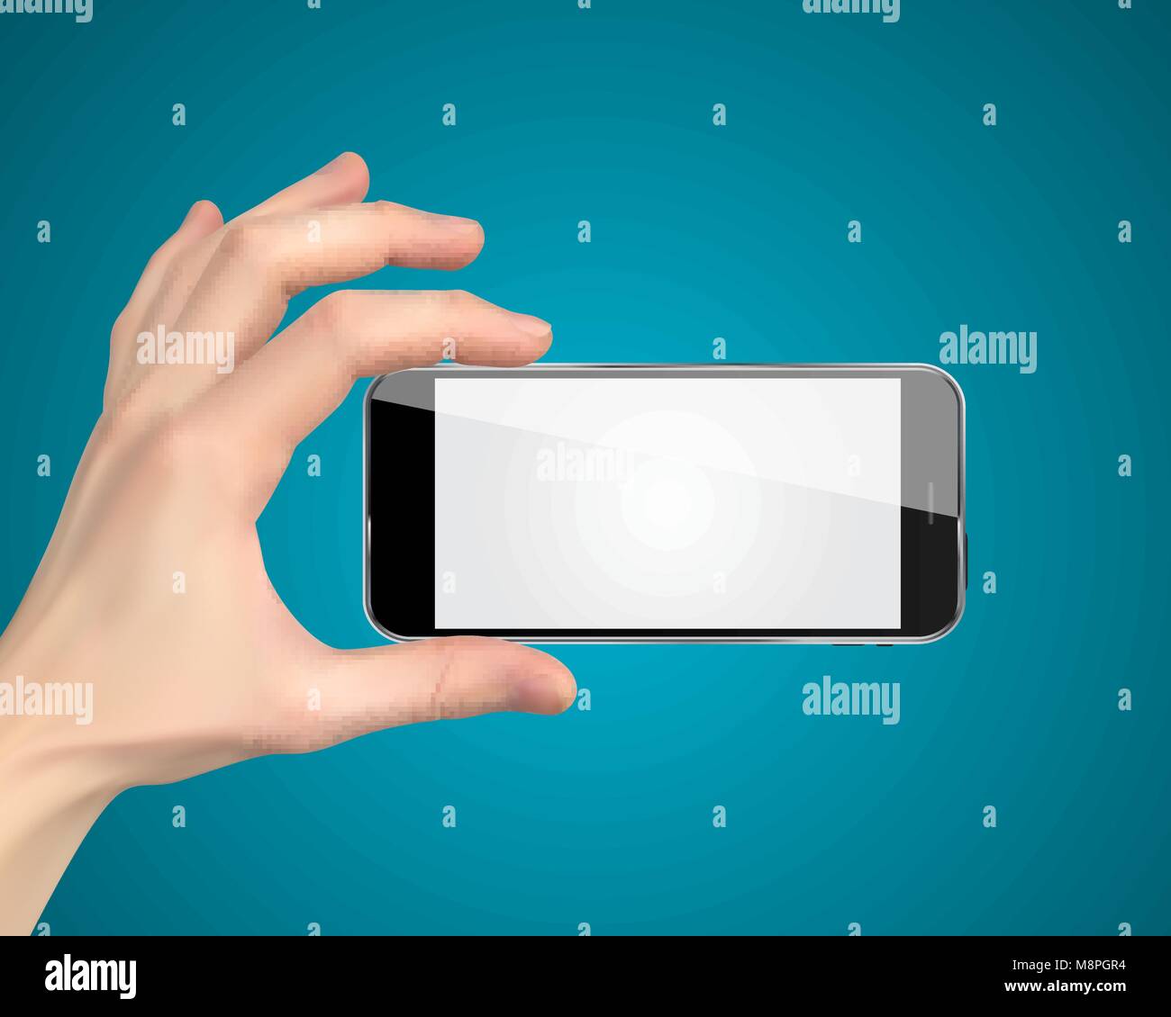 Man hands on smart phone Stock Vector Images - Alamy