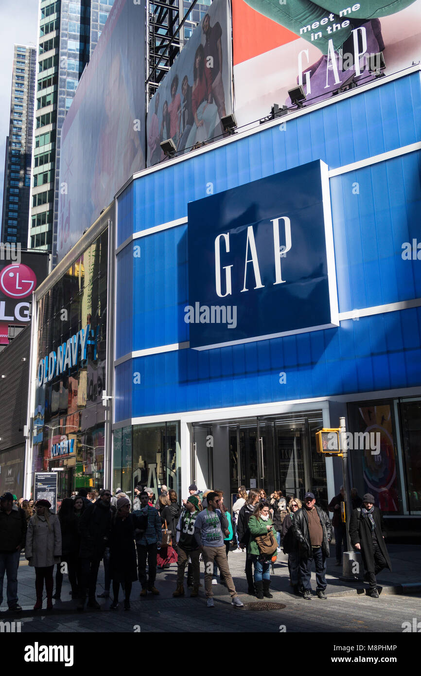 The Gap Advertising Screens in Times Square, NYC, USA Stock Photo - Alamy