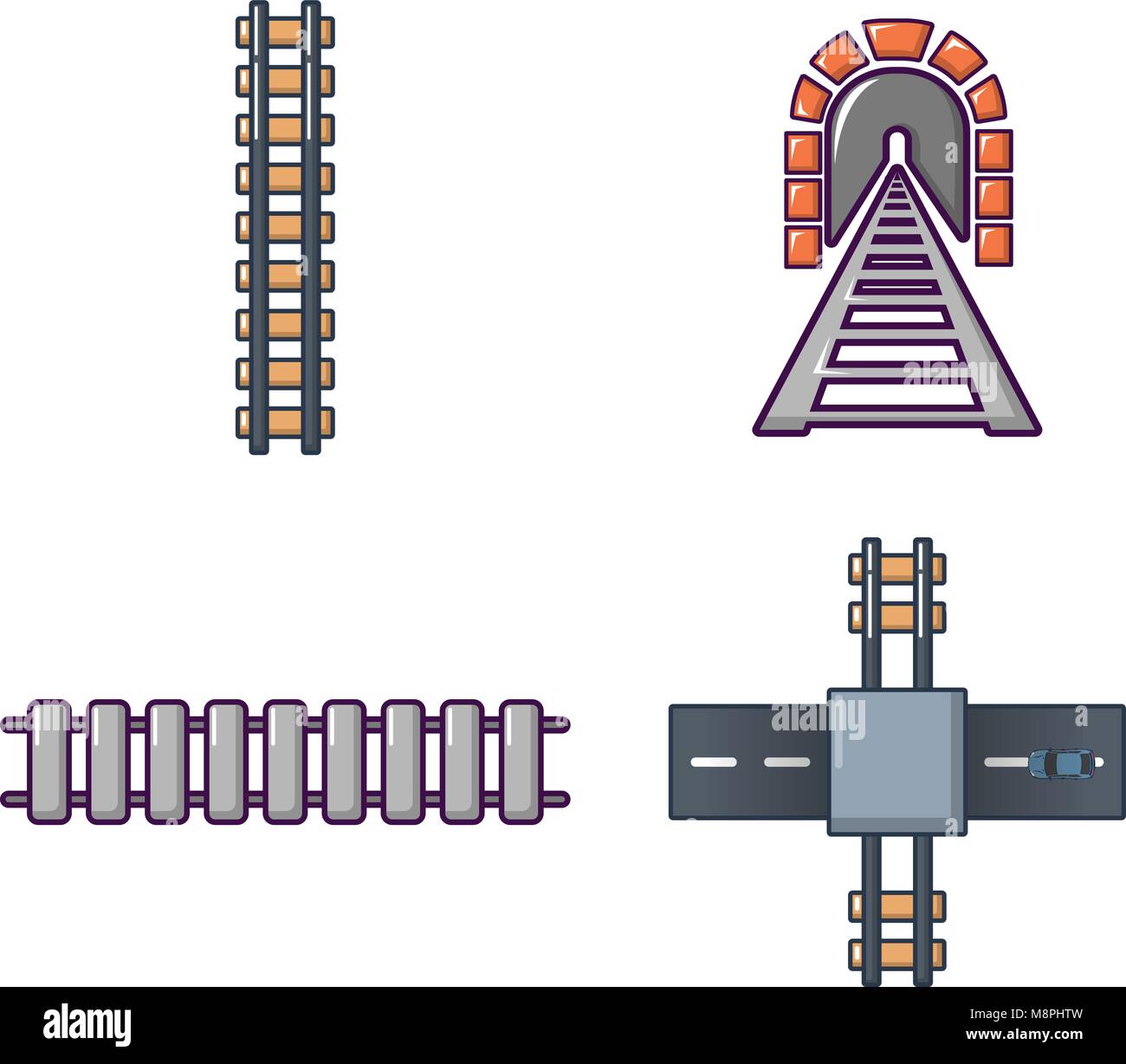 Railway icon set, cartoon style Stock Vector Image & Art - Alamy Railway icon set, cartoon style Stock Vector Image & Art - Alamy