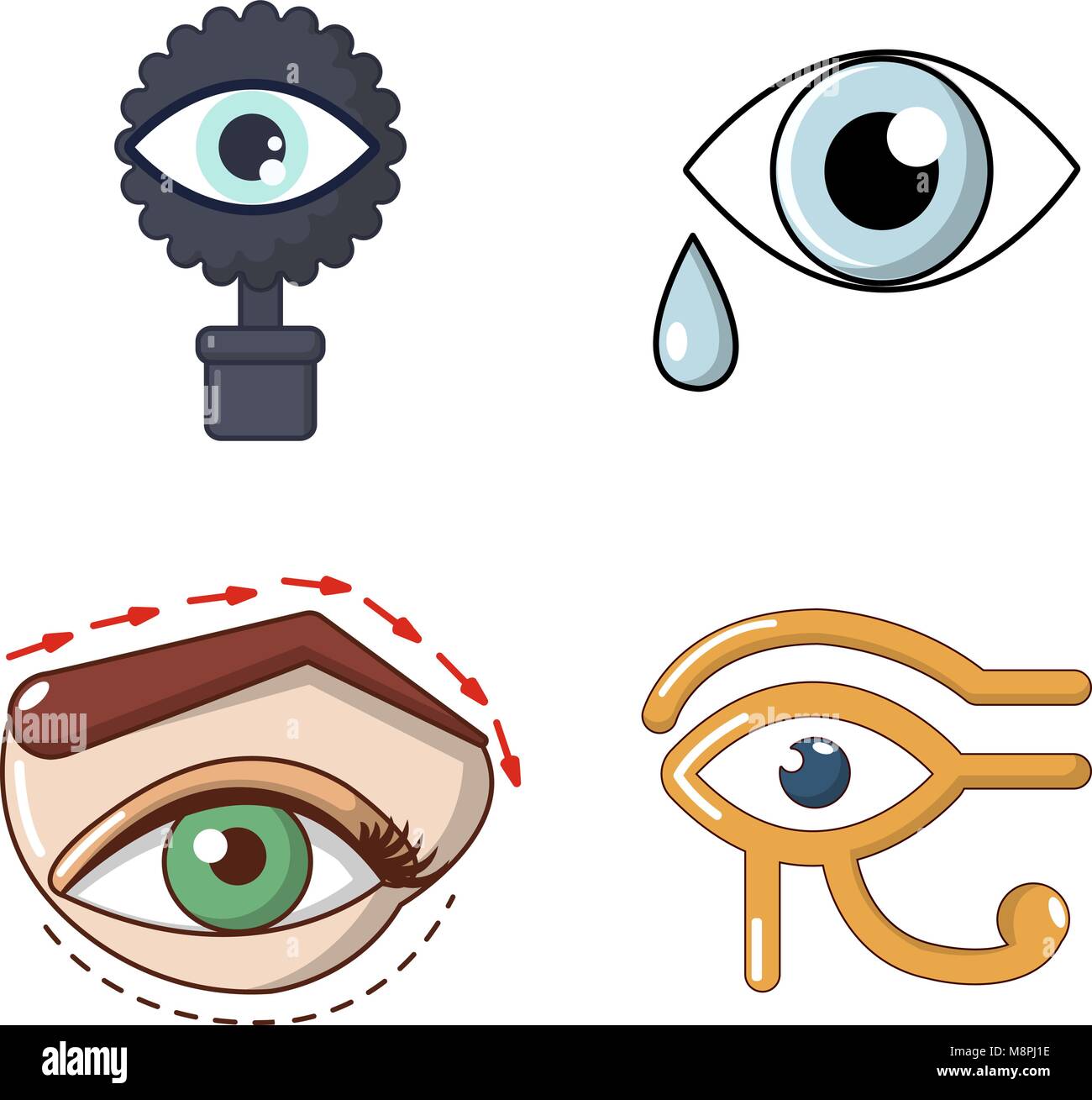 Eyes icon set, cartoon style Stock Vector Image & Art - Alamy
