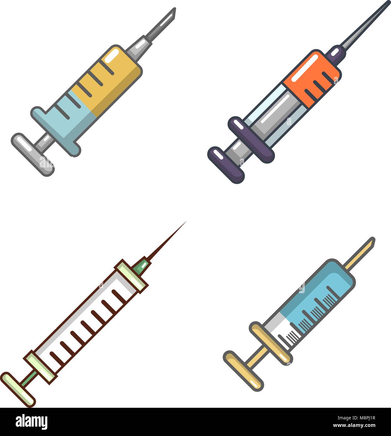 Syringe icon set, cartoon style Stock Vector Image & Art - Alamy