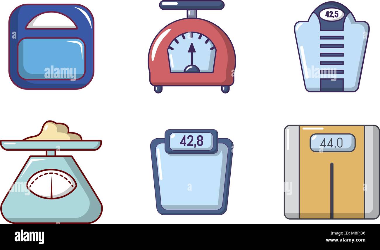 Scales icon set, cartoon style Stock Vector Image & Art - Alamy