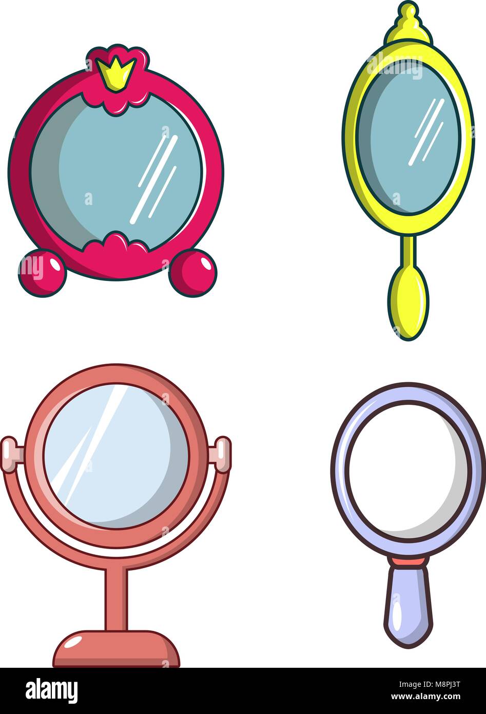 Mirror icon set, cartoon style Stock Vector Image & Art - Alamy