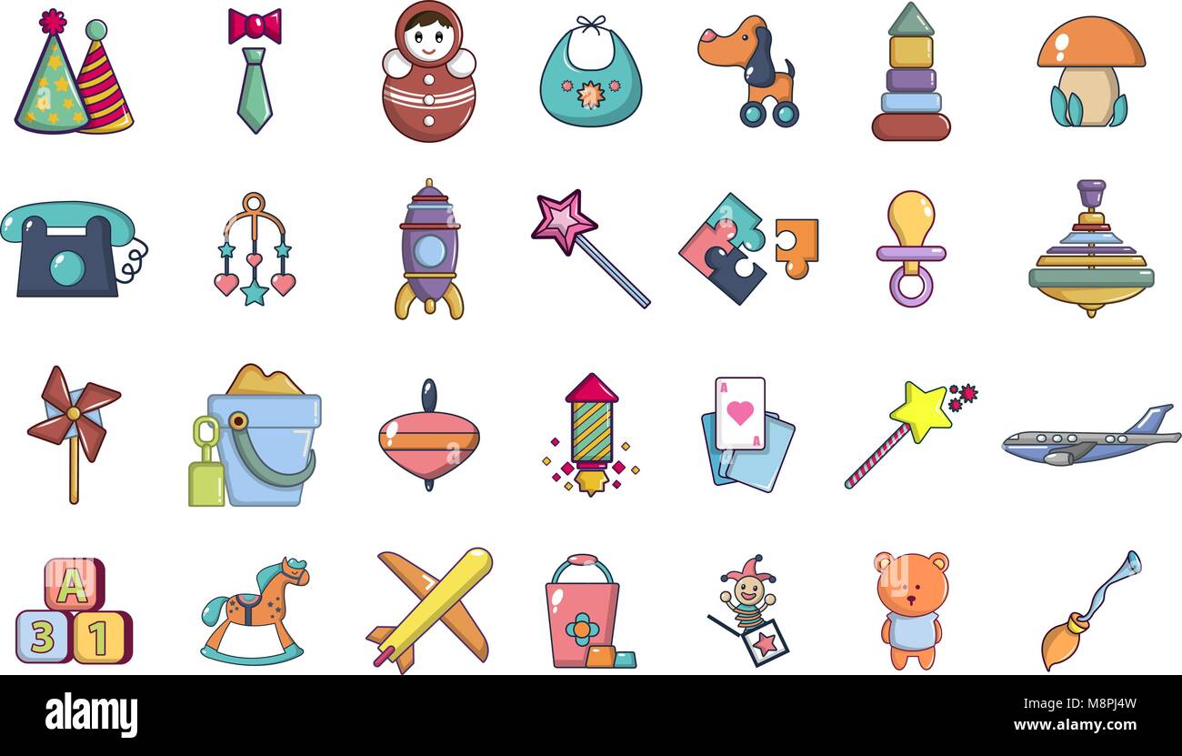 Toys icon set, cartoon style Stock Vector Image & Art - Alamy