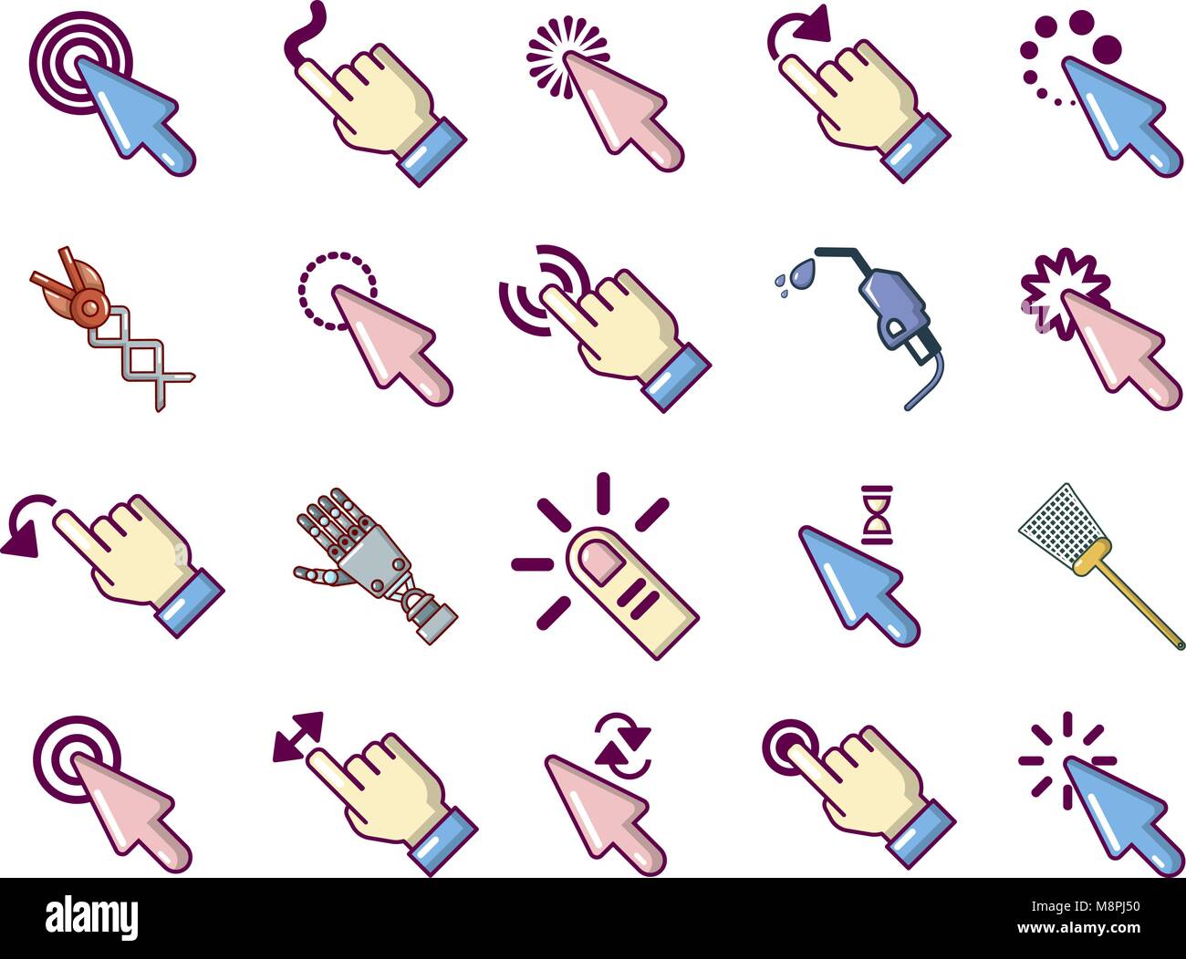 Cursor icon set, cartoon style Stock Vector Image & Art - Alamy