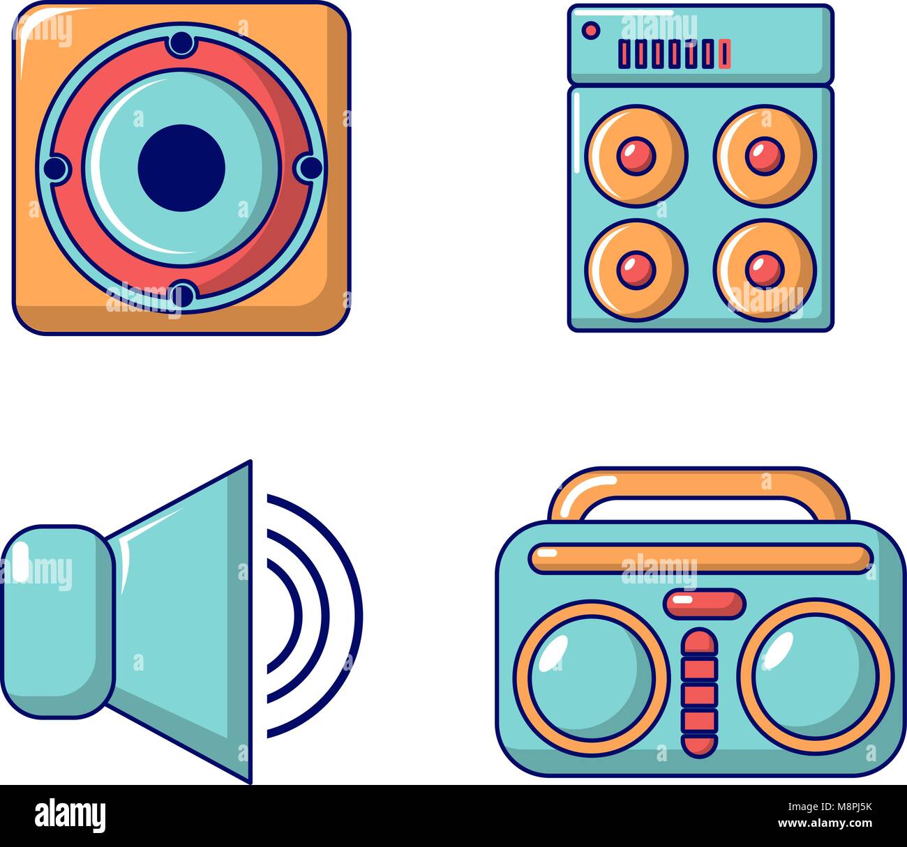 Speaker icon set, cartoon style Stock Vector Image & Art - Alamy