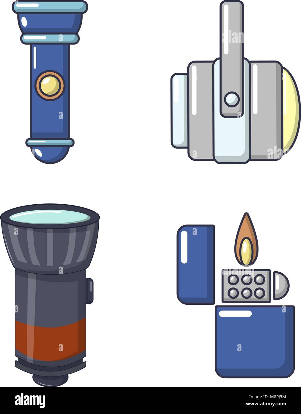 Light source icon set, cartoon style Stock Vector Image & Art - Alamy