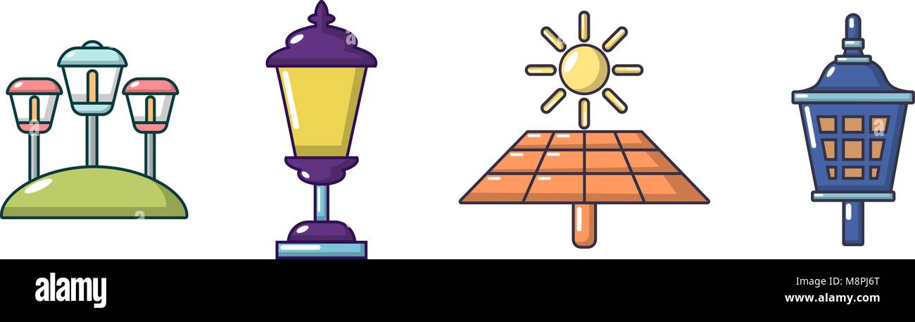 Street light icon set, cartoon style Stock Vector Image & Art - Alamy