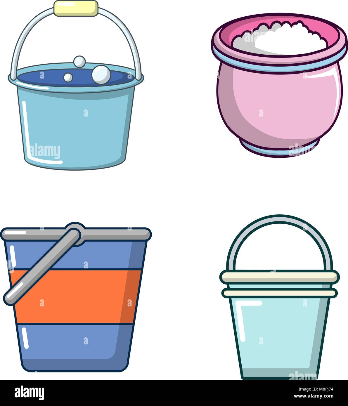 Bucket icon set, cartoon style Stock Vector Image & Art - Alamy Bucket icon set, cartoon style Stock Vector Image & Art - Alamy