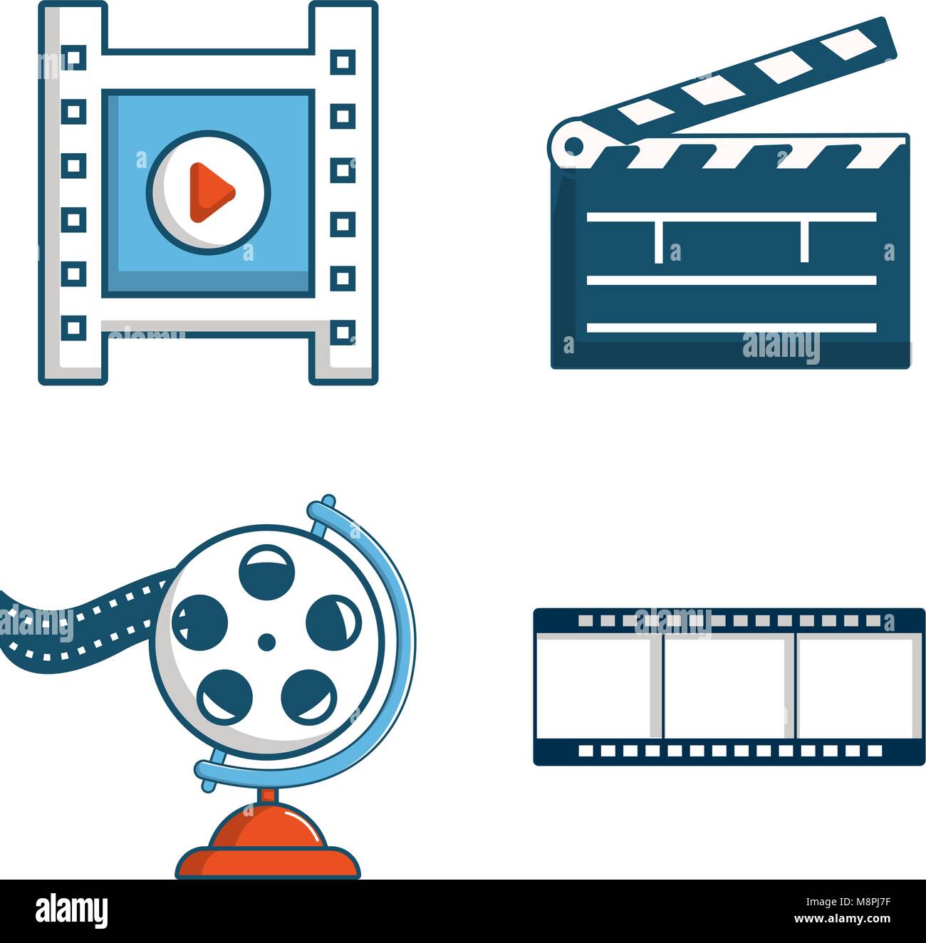 Video file icon set, cartoon style Stock Vector Image & Art - Alamy