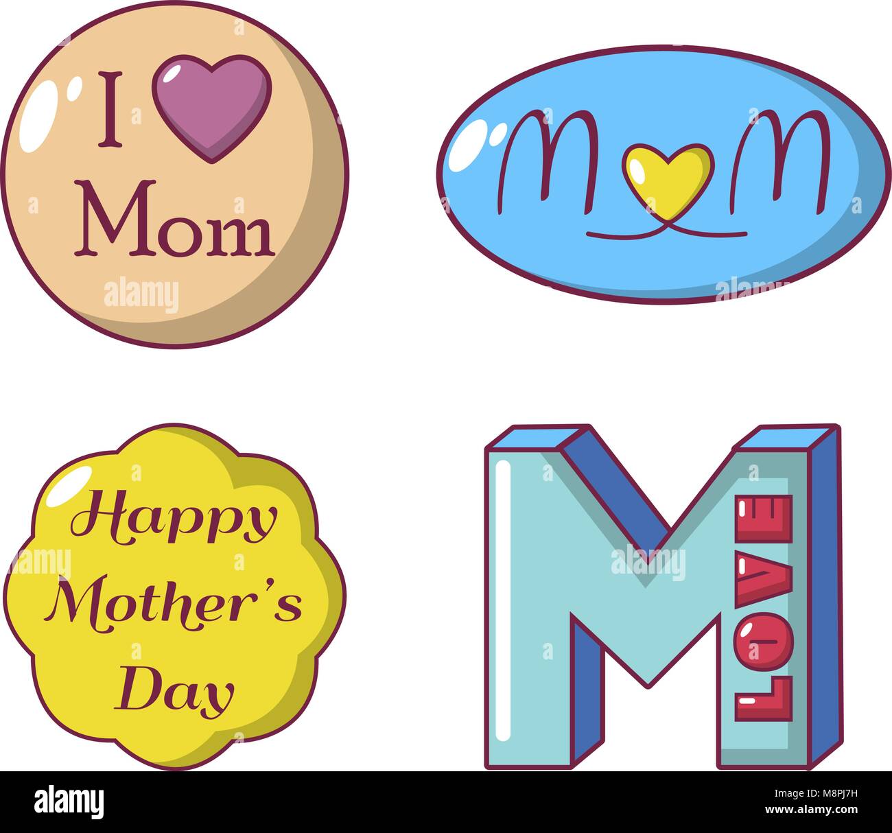 Best mom ever icon cartoon hi-res stock photography and images - Alamy