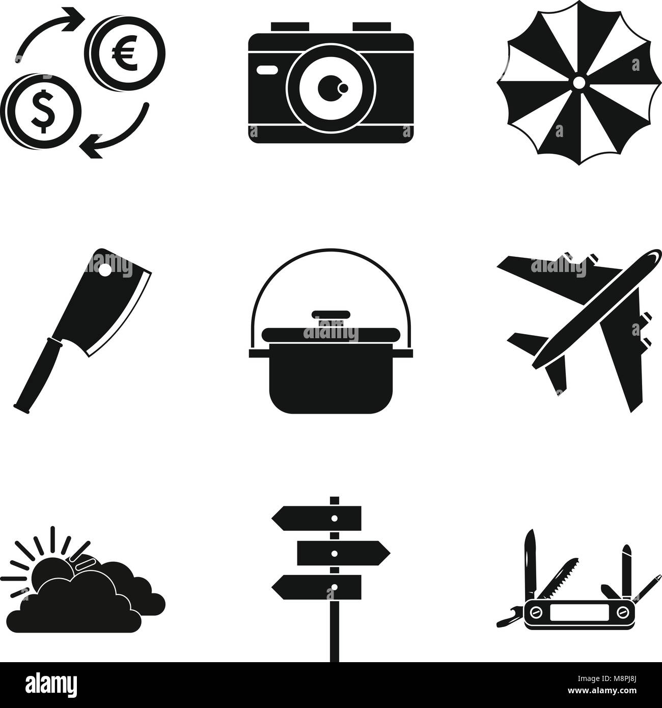 Repose icons set, simple style Stock Vector Image & Art - Alamy