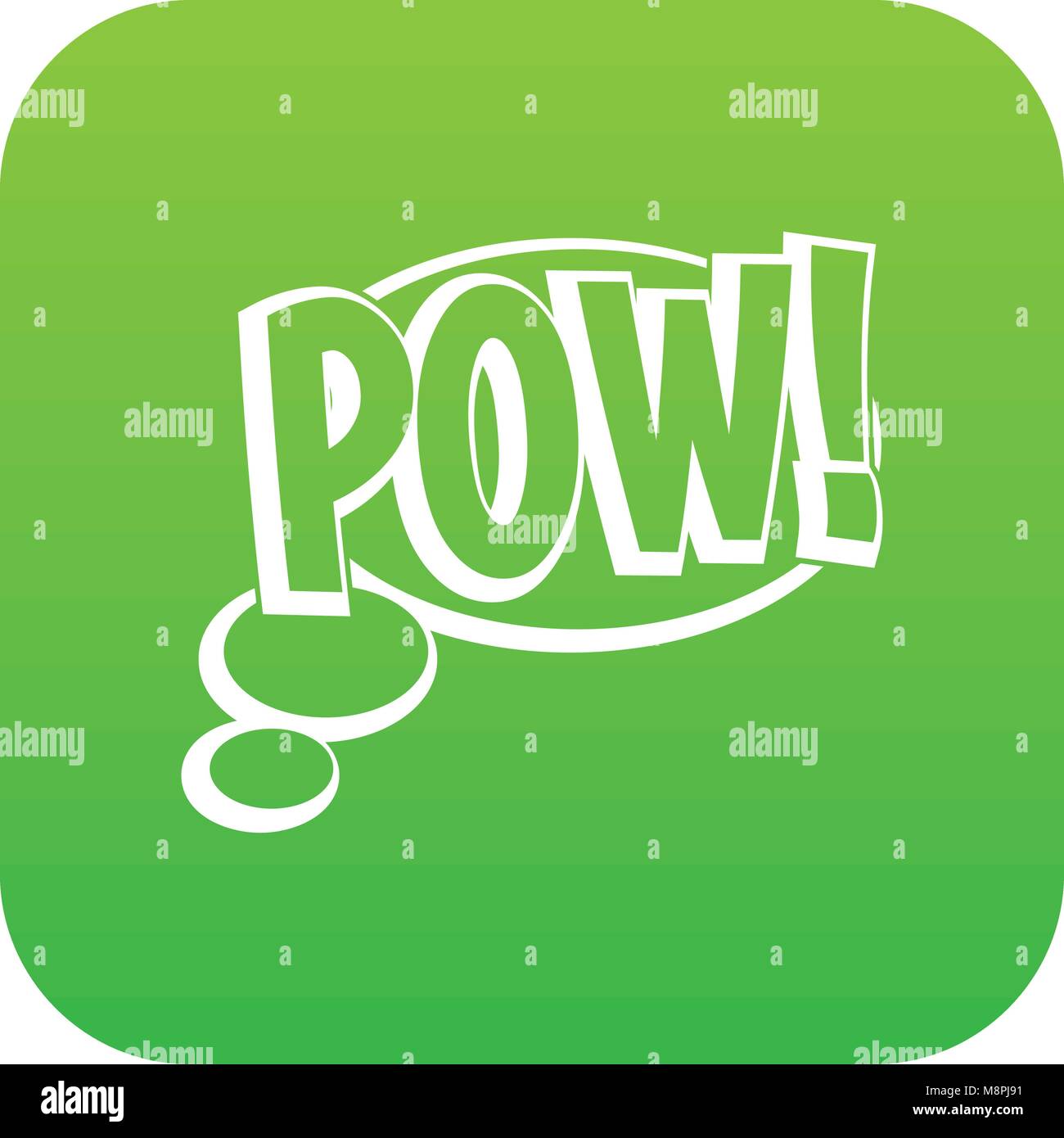 Pow, speech bubble icon digital green Stock Vector Image & Art - Alamy