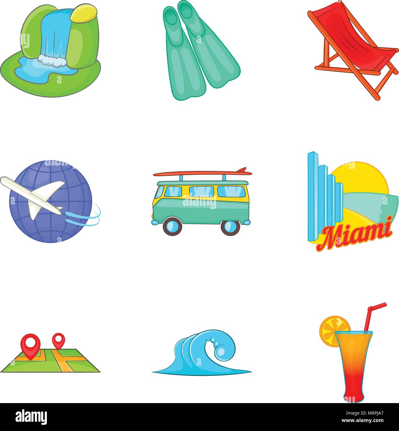 Leisure time icons set, cartoon style Stock Vector Image & Art - Alamy