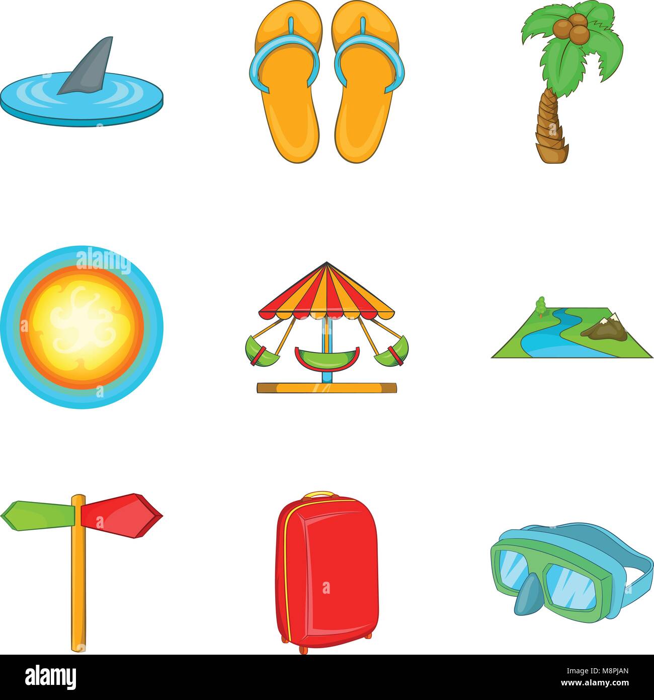 Recreational activity icons set, cartoon style Stock Vector Image & Art ...