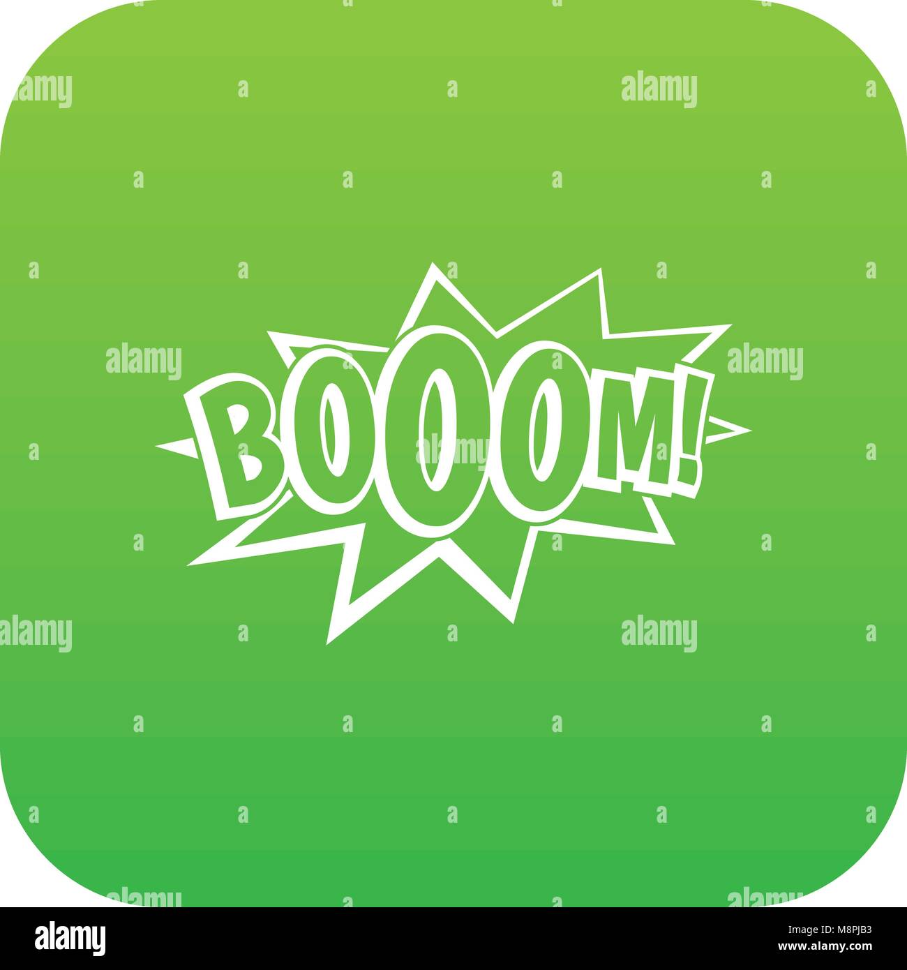 Boom, explosion bubble icon digital green Stock Vector Image & Art - Alamy