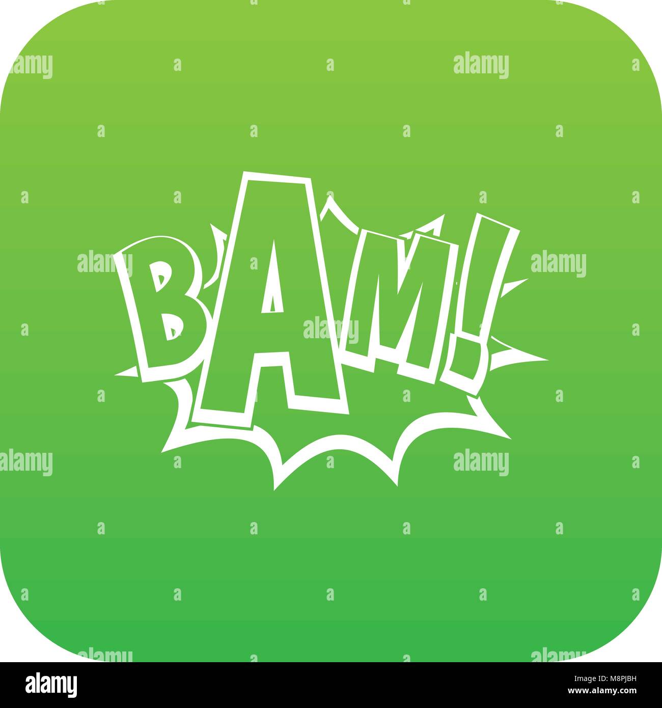 BAM, comic book bubble icon digital green Stock Vector Image & Art - Alamy