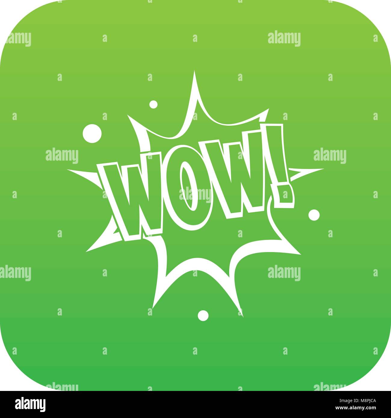 Wow exclamation sticker icon Stock Vector Images - Alamy