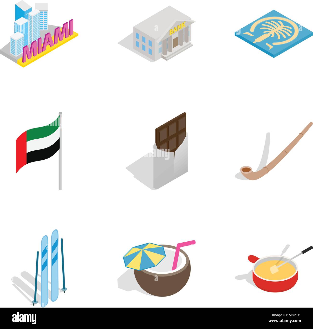 Leave of absence icons set, isometric style Stock Vector Image & Art ...