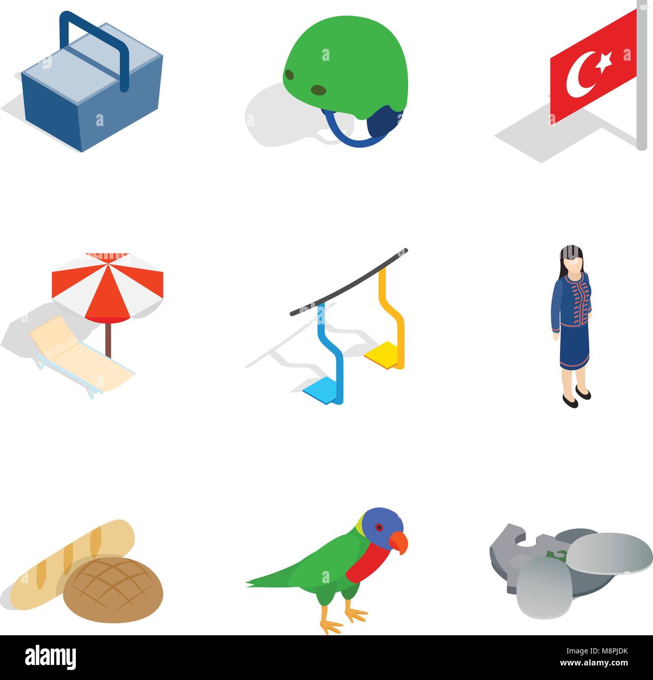 Furlough icons set, isometric style Stock Vector Image & Art - Alamy