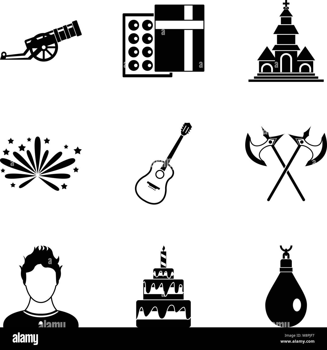 Beloved icons set, simple style Stock Vector Image & Art - Alamy