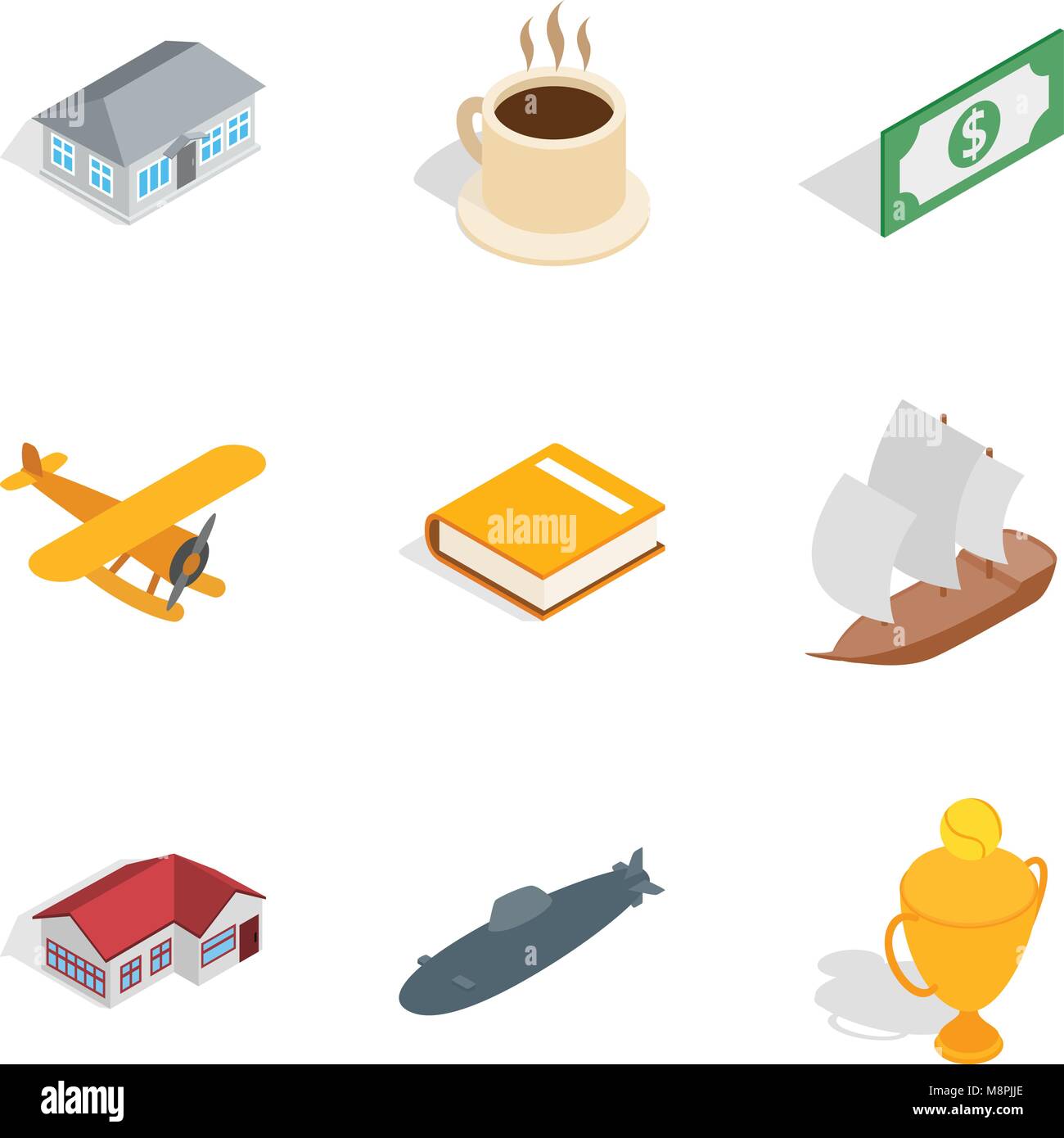 Airline icons set, isometric style Stock Vector Image & Art - Alamy
