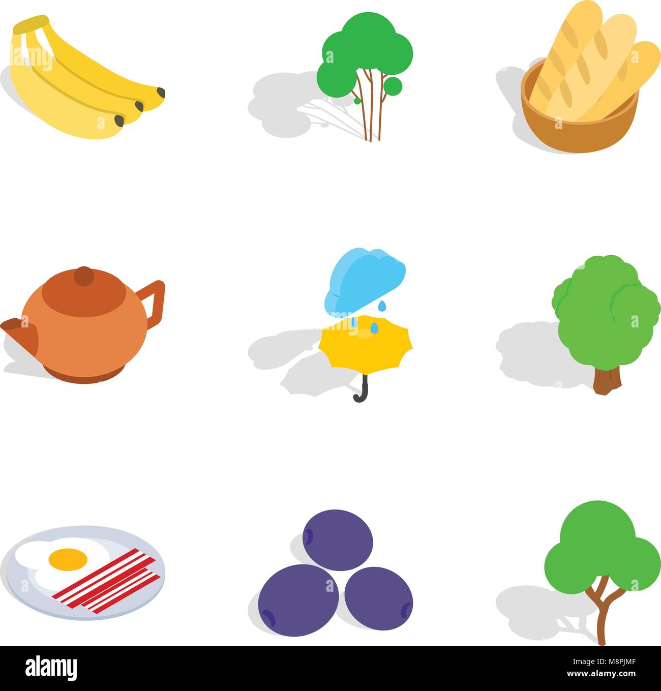 Vegan tasty icons set, isometric style Stock Vector Image & Art - Alamy