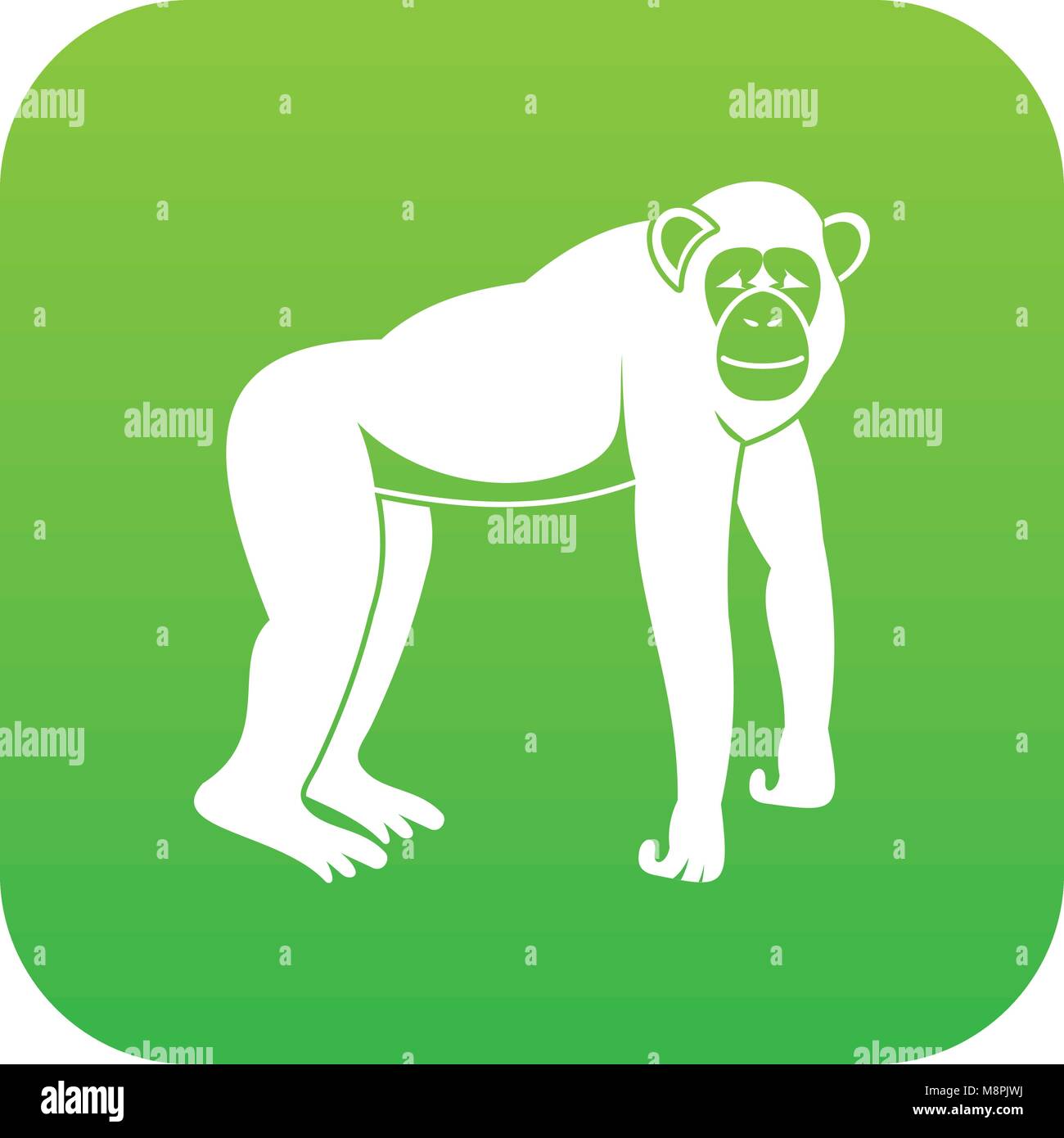Chimpanzee icon digital green Stock Vector Image & Art - Alamy