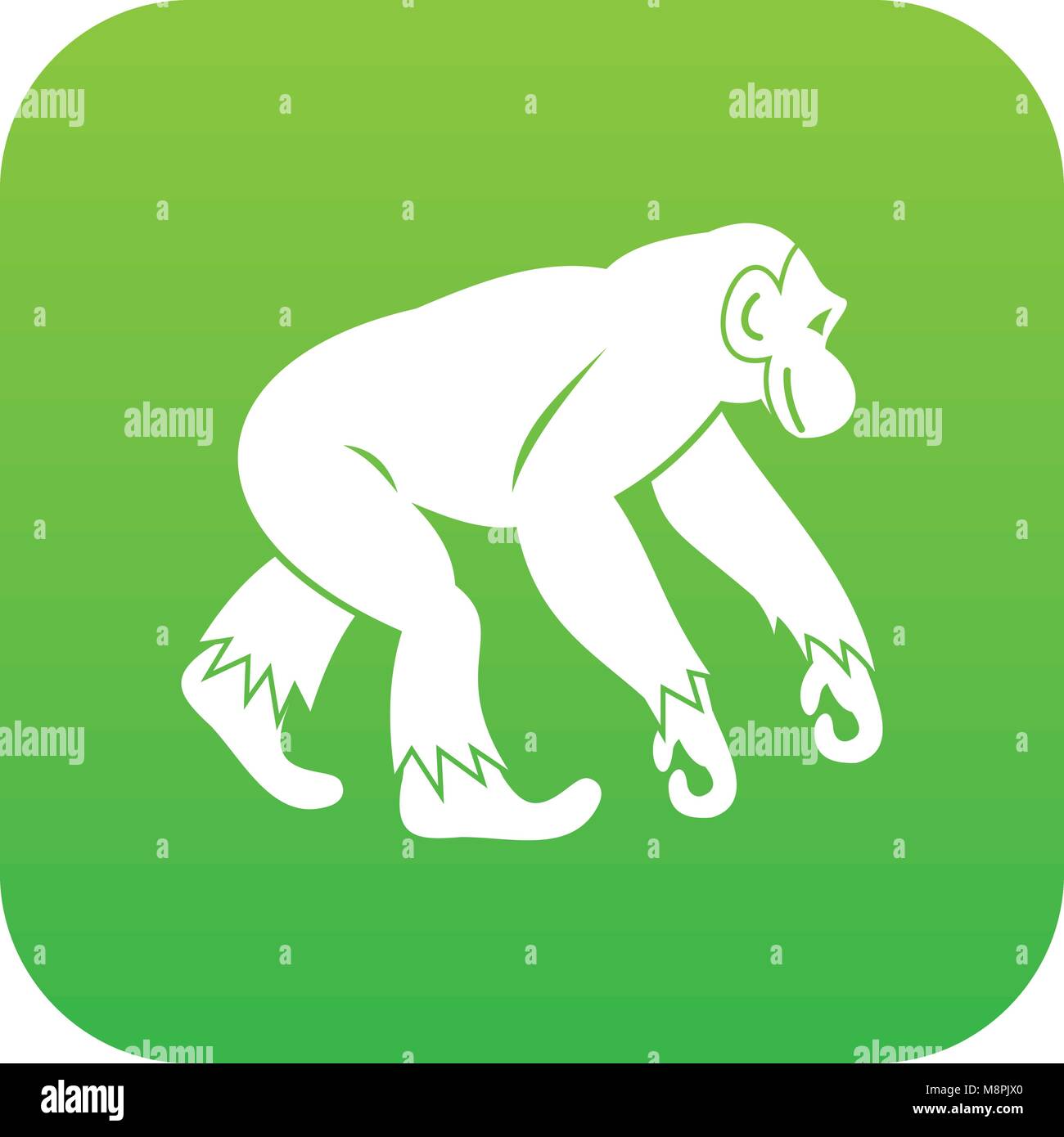 Monkey standing icon digital green Stock Vector Image & Art - Alamy