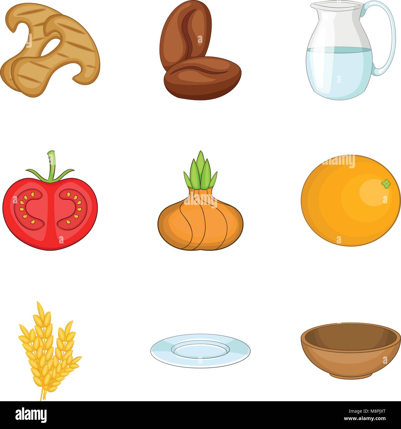 Vegetable eat icons set, cartoon style Stock Vector Image & Art - Alamy