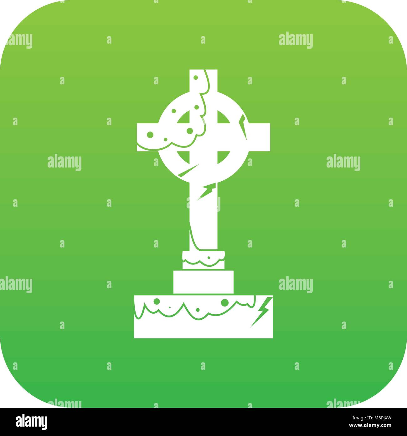Irish celtic cross icon digital green Stock Vector Image & Art - Alamy