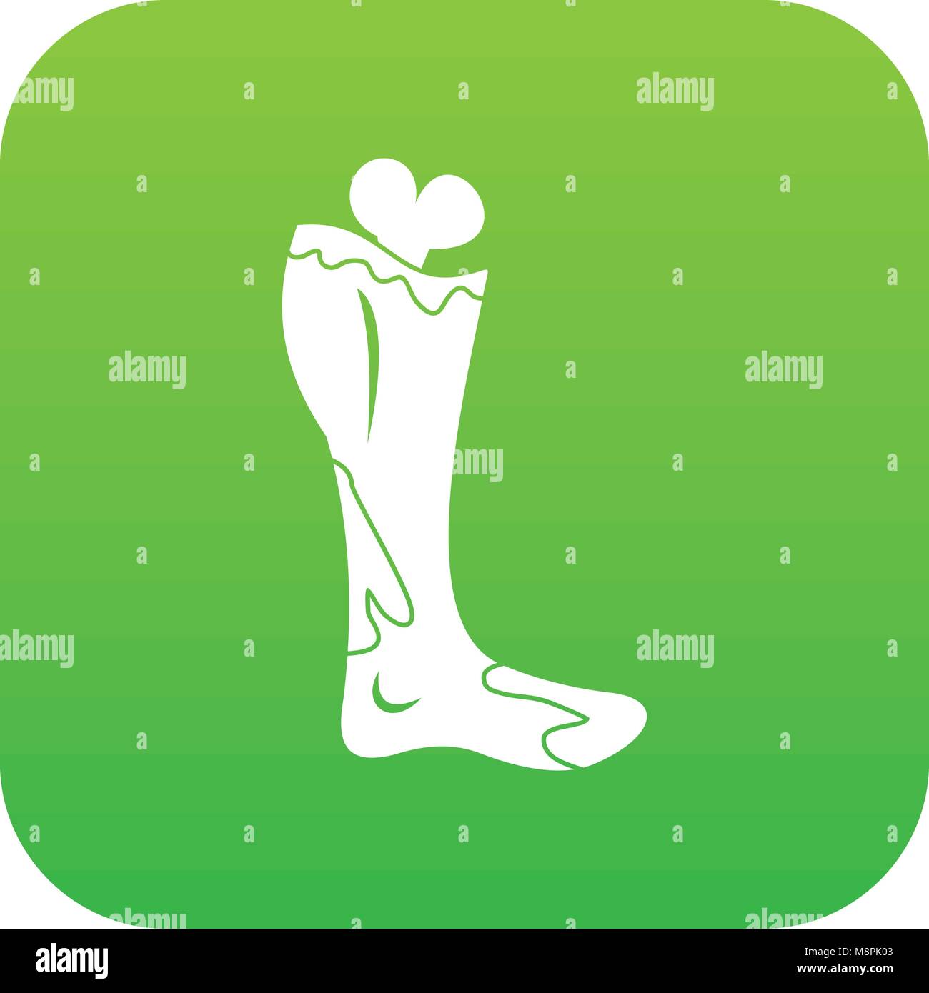 Zombie leg icon digital green Stock Vector Image & Art - Alamy