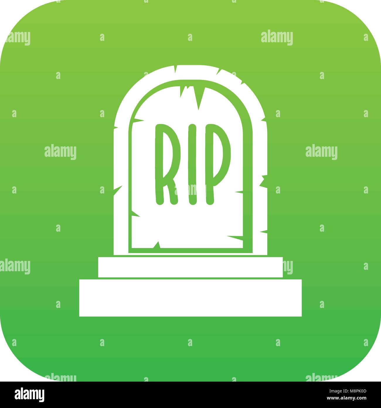 Gravestone with RIP text icon digital green Stock Vector Image & Art - Alamy