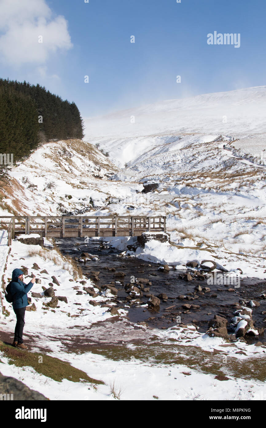 Storey Arms, Brecon Beacons, South Wales, 19 March 2018. UK weather: A ...