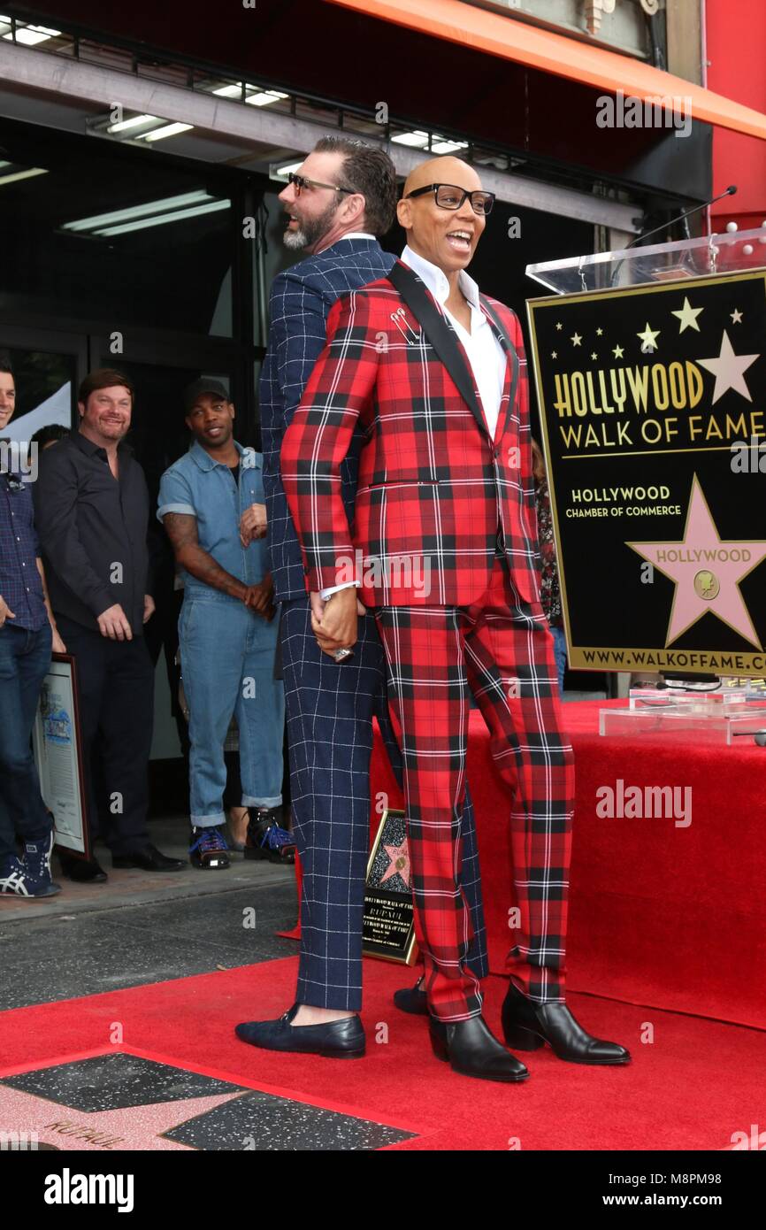 Los Angeles, CA, USA. 16th Mar, 2018. Georges LeBar, RuPaul Andre ...