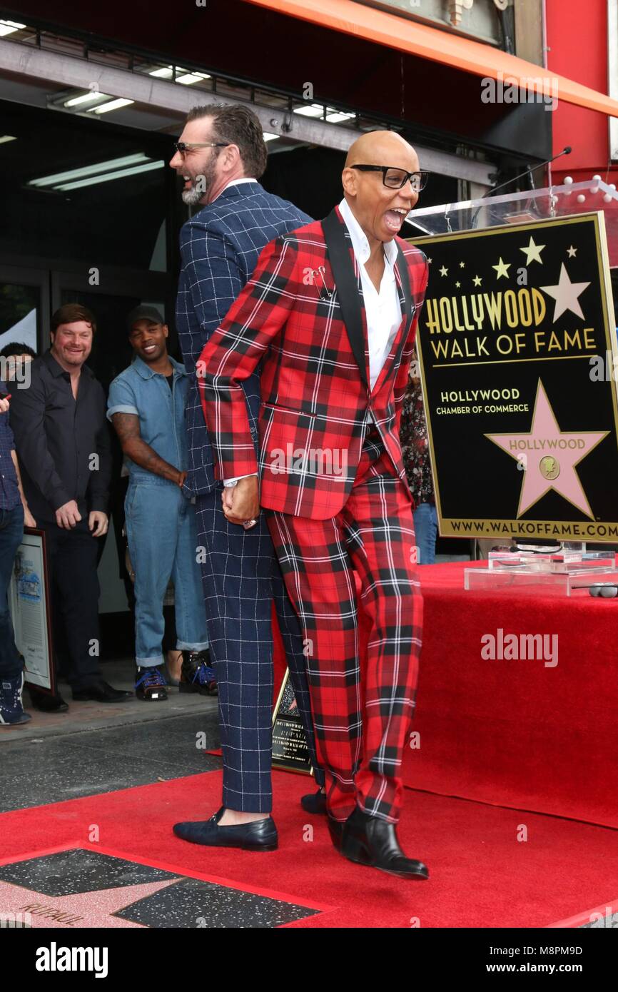 Los Angeles, CA, USA. 16th Mar, 2018. Georges LeBar, RuPaul Andre ...