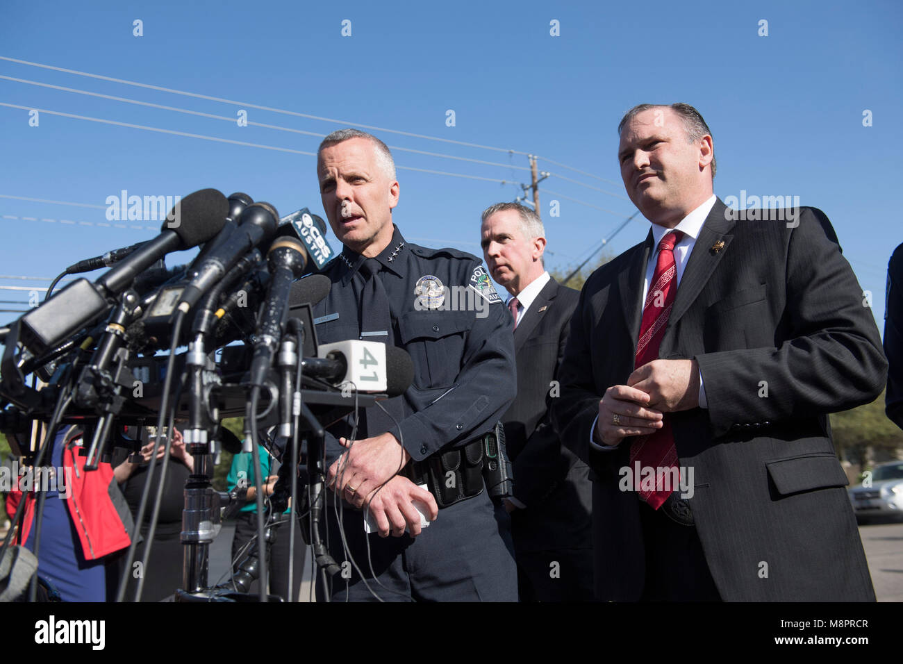 Austin, Texas, Interim Police Chief Brian Manley, FBI Special Agent ...