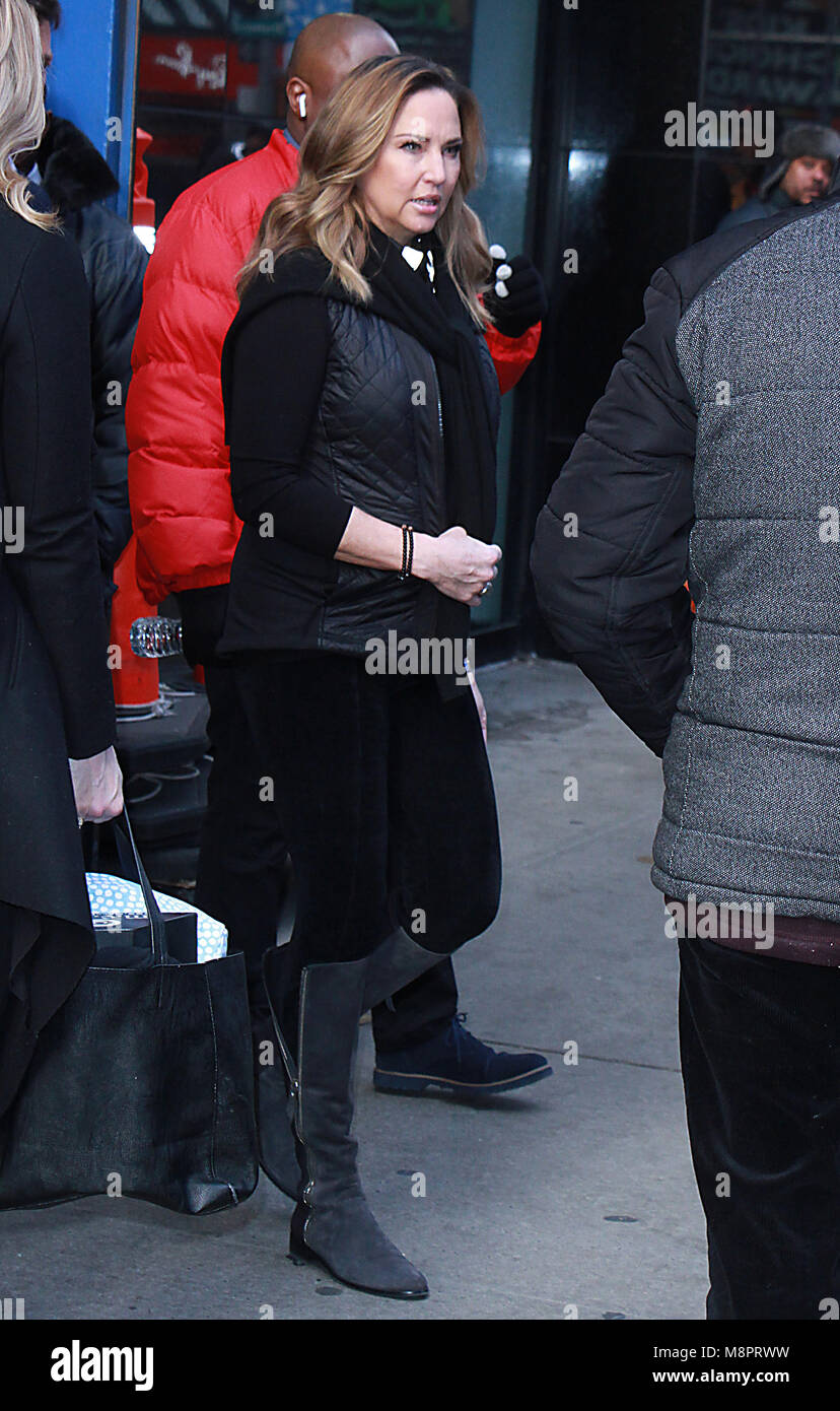 New York, NY, USA. 19th Mar, 2018. Jill Goodacre seen after an ...