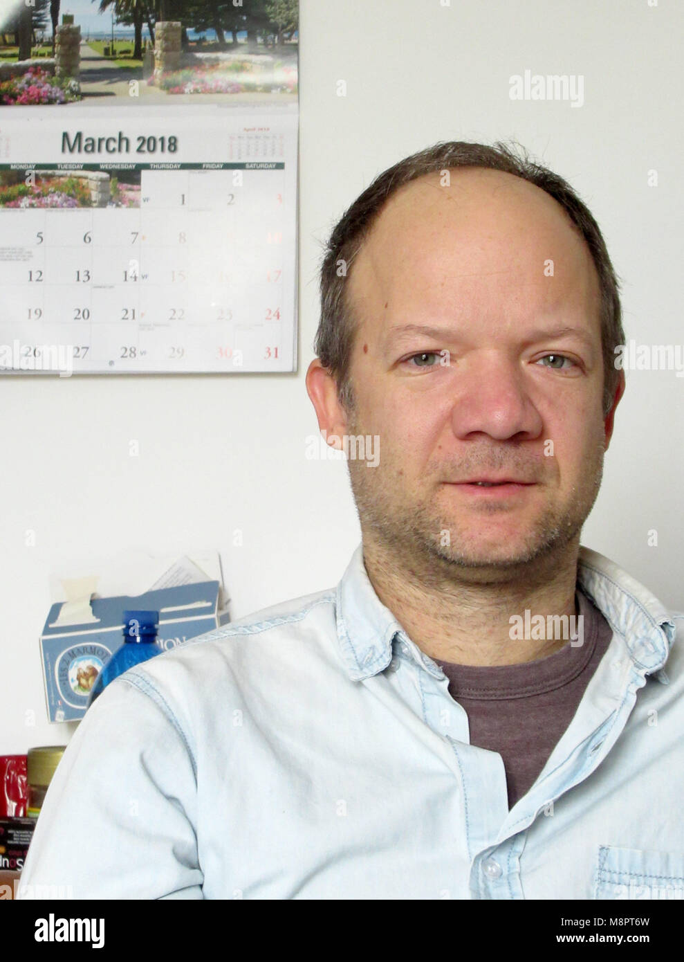 12 March 2018, France, Paris: Mathieu Sapin, French comic author and ...